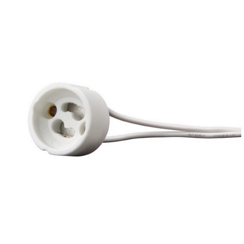 White Lamp holder GU10, Ceramic | Lampgiant