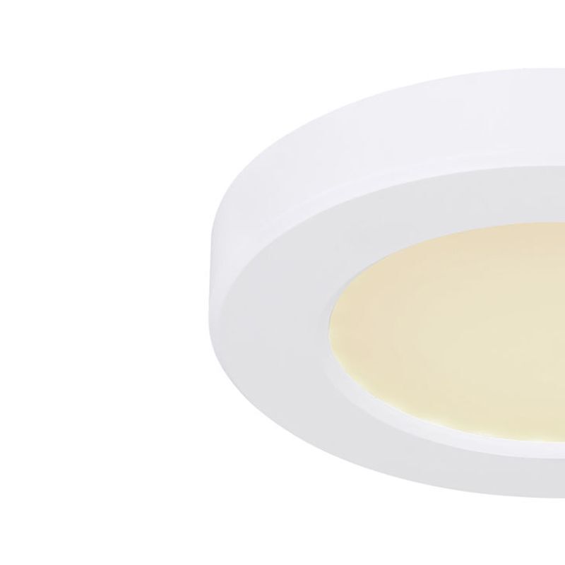 White flush ceiling light plastic, Cage, 6W, adjustable light colour ...