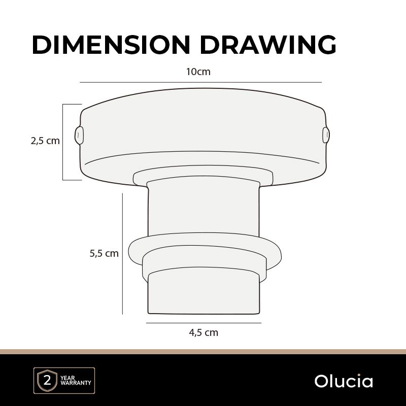 Modern ceiling cap chrome, Rima | Lampgiant