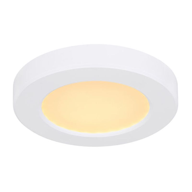 White flush ceiling light plastic, Cage, 6W, adjustable light colour ...