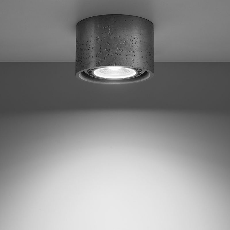 Concrete surface mounted downlight grey, Alessio | Lampgiant