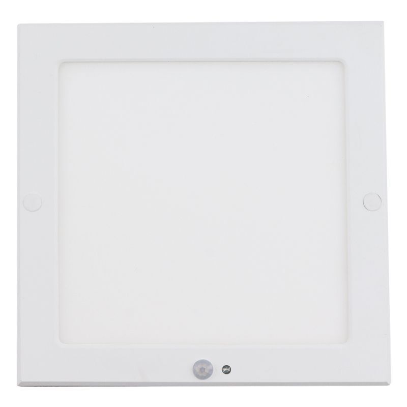 Plastic ceiling light with sensor white, Luan, 20W, 3000K LED | Lampgiant