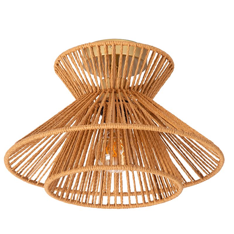 Rattan ceiling light brown, Tasman | Lampgiant