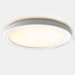 Plastic ceiling light with sensor white, Luan, 20W, 3000K LED | Lampgiant