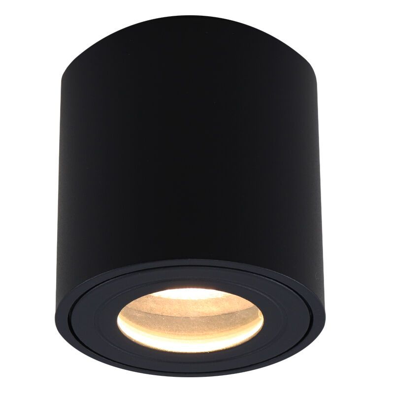 Modern surface mounted downlight black, Alion, IP44 | Lampgiant