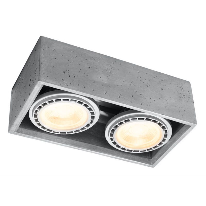 Concrete surface mounted downlight grey, Alfons | Lampgiant
