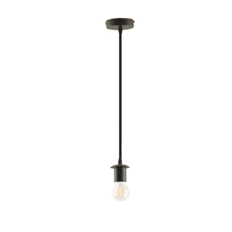 Modern pendant light without shade black, Rika | Lampgiant