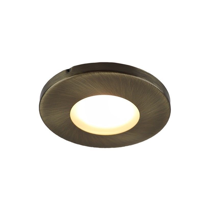 Metal bathroom recessed downlight bronze, Mela, IP44 | Lampgiant