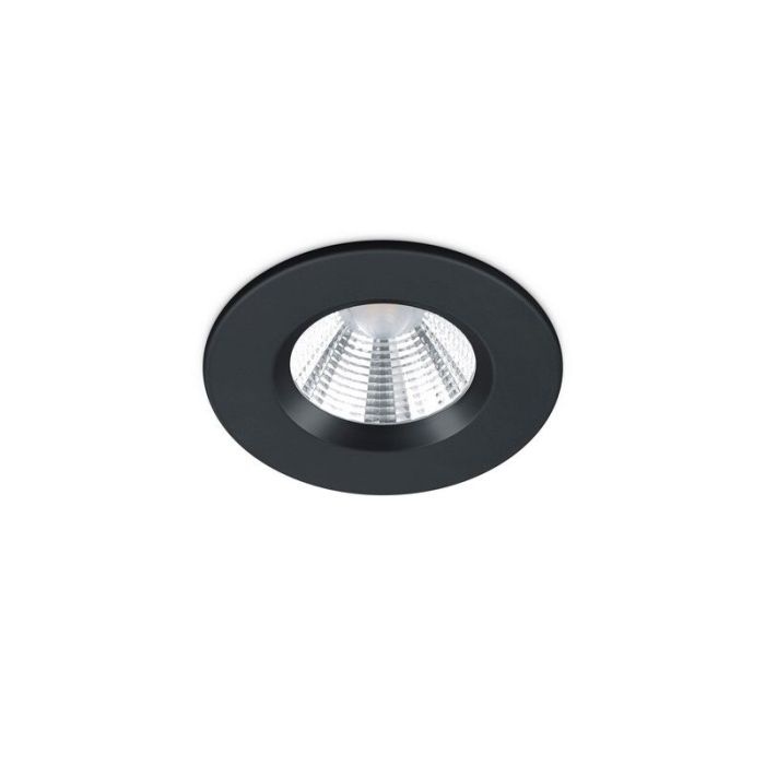 Black bathroom recessed downlight modern, Iman, 5W, 3000K LED, IP65 ...