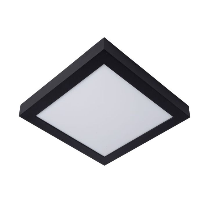 Black flush ceiling light modern, Brice, 30W, 3000K LED, IP44 | Lampgiant