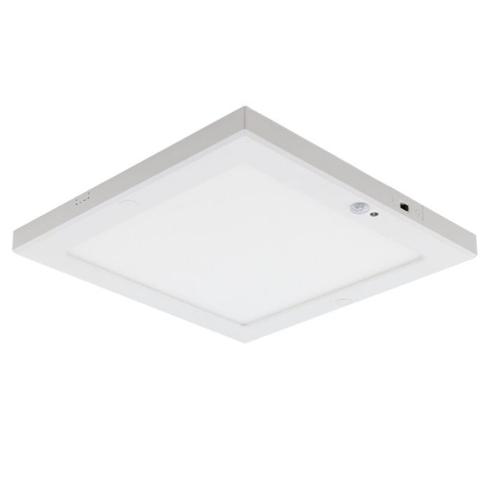 Plastic ceiling light with sensor white, Luan, 20W, 3000K LED | Lampgiant